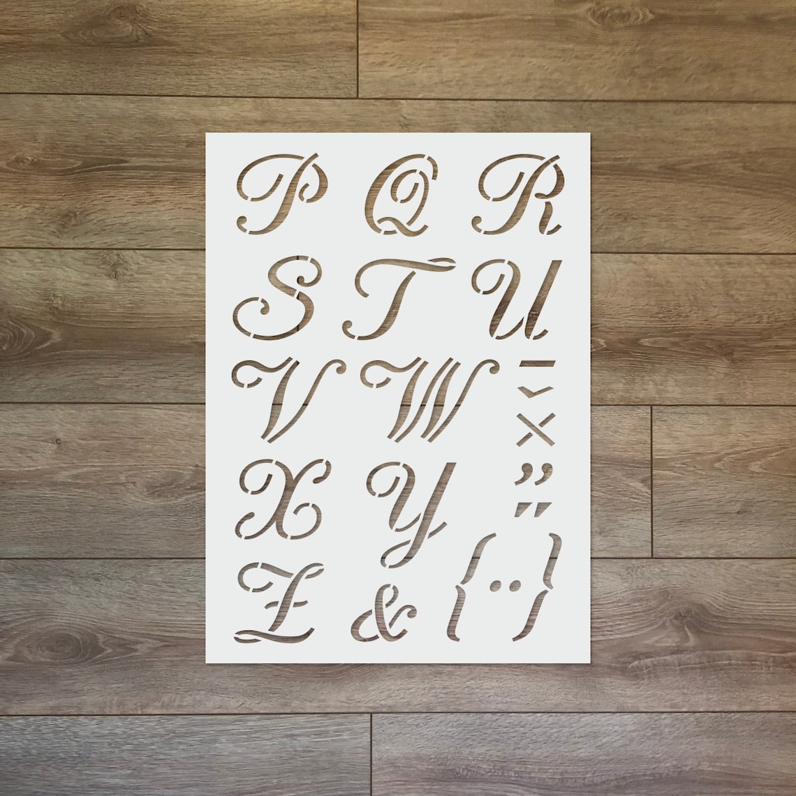 Alphabet Letter Stencil - Uppercase ABC Mylar Template for Signs ...