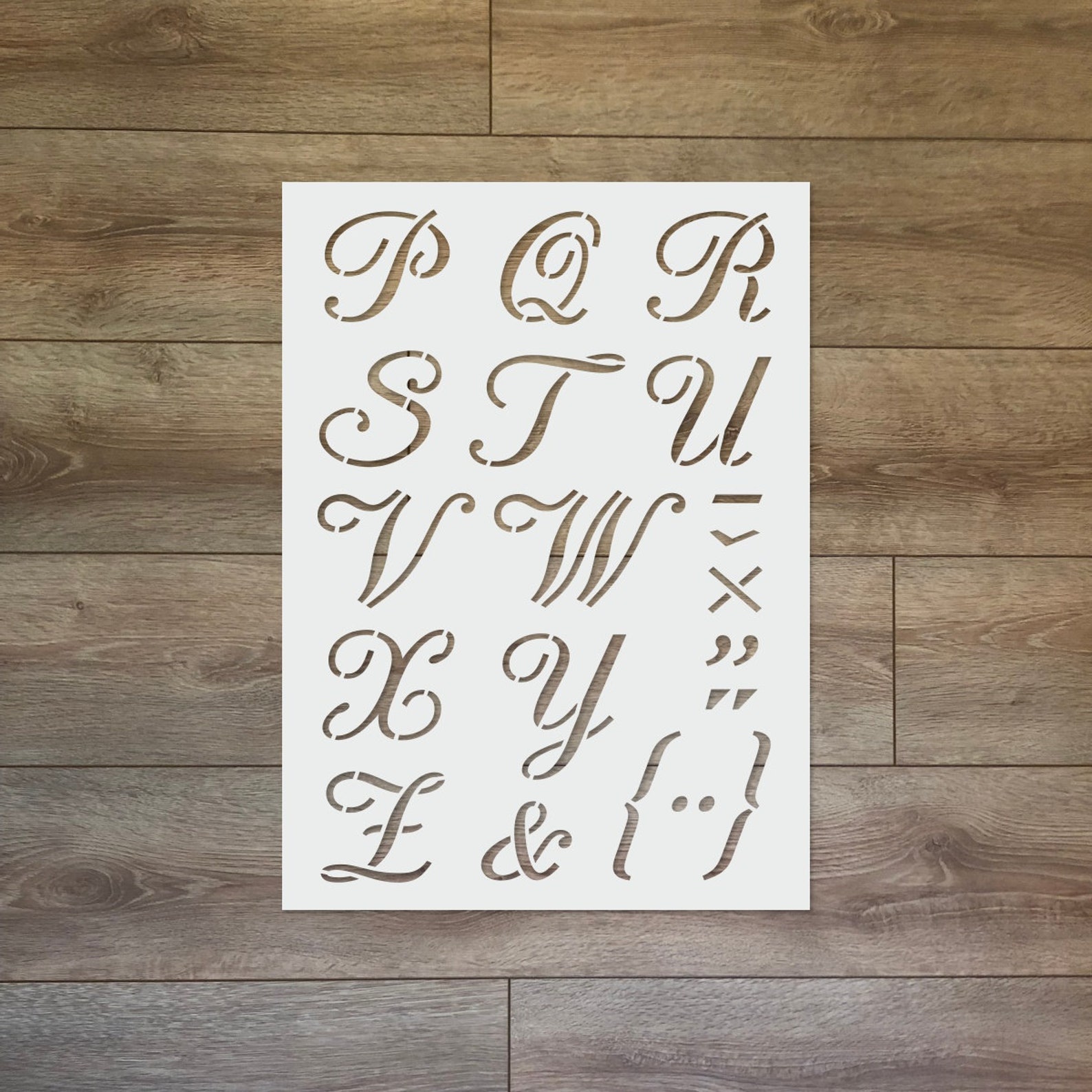 Alphabet Reusable Plastic Stencil - Etsy