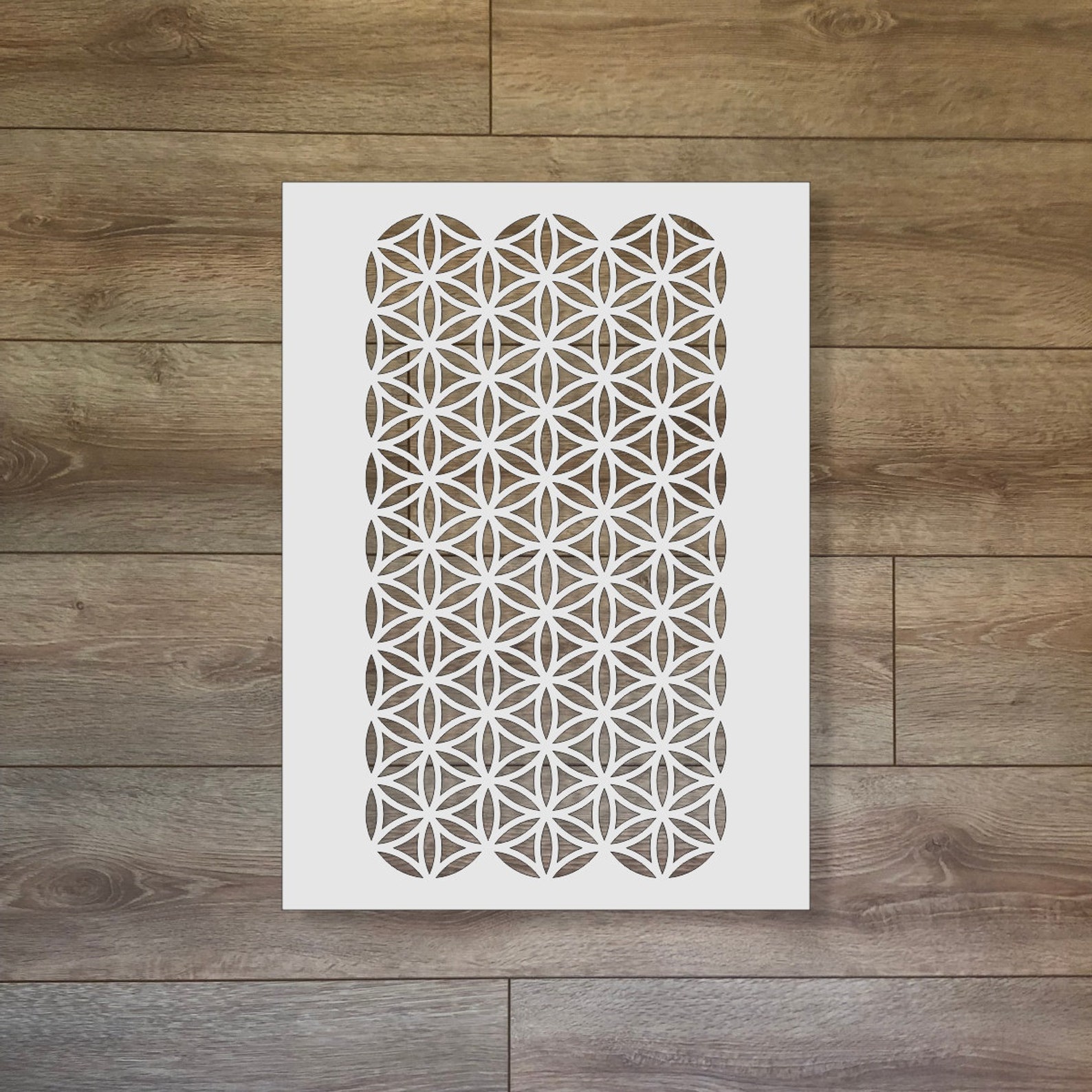 Flower of Life Continuous Pattern Stencil No. 2 - Sacred Geometry Mylar ...