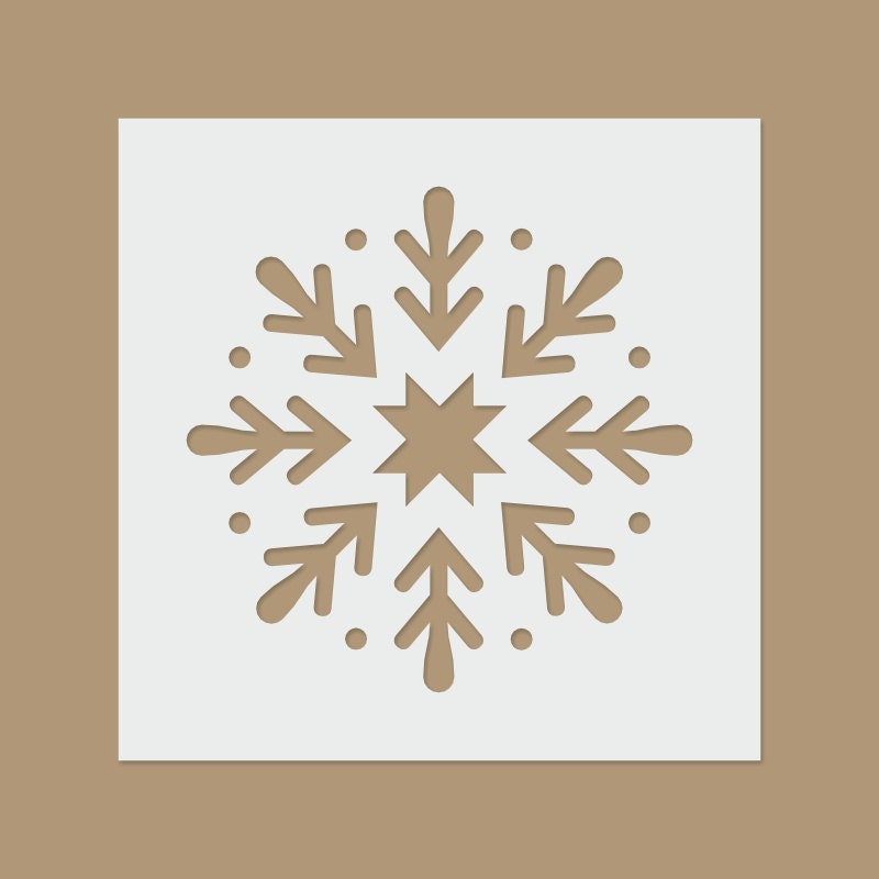 Snowflake Christmas / Winter Reusable Plastic Stencil | Etsy