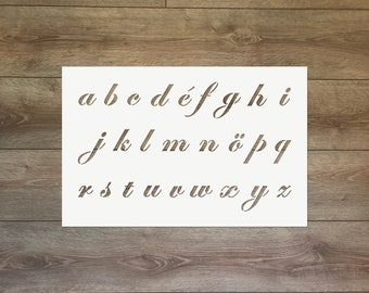 1-2 Inch Funky Font Alphabet Stencil Letters Retro 60's 70's Reusable ...