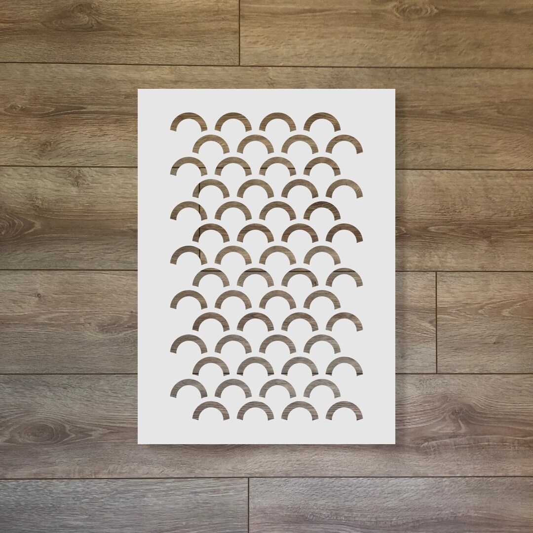 Fish Scale Scallop Stencil No. 2 - Mermaid Shell Pattern Mylar Template ...