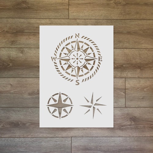 Compass Reusable Plastic Stencil - Etsy