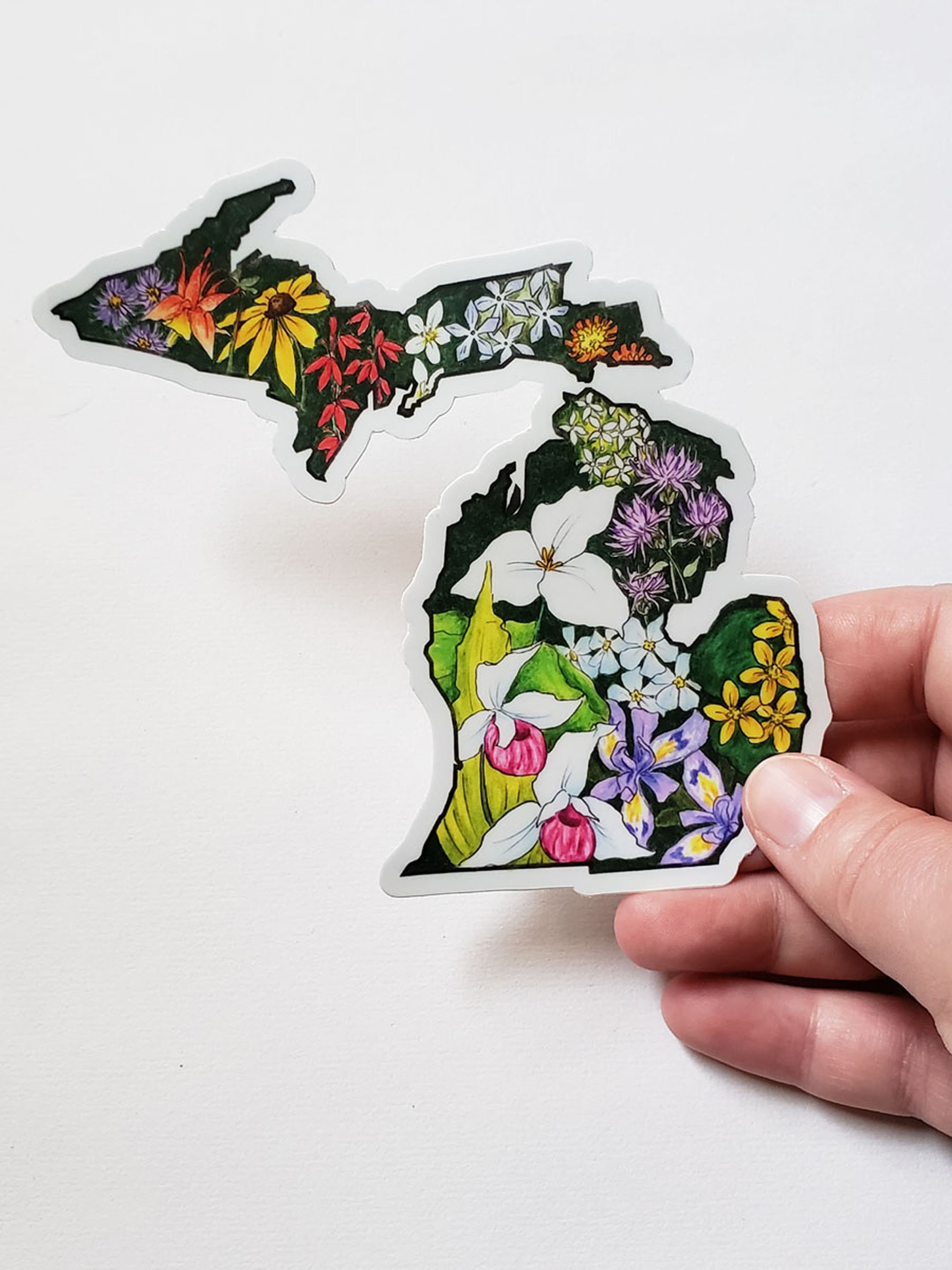 Laptop Michigan Sticker Watercolor Wildflowers Decals & Skins etna.com.pe