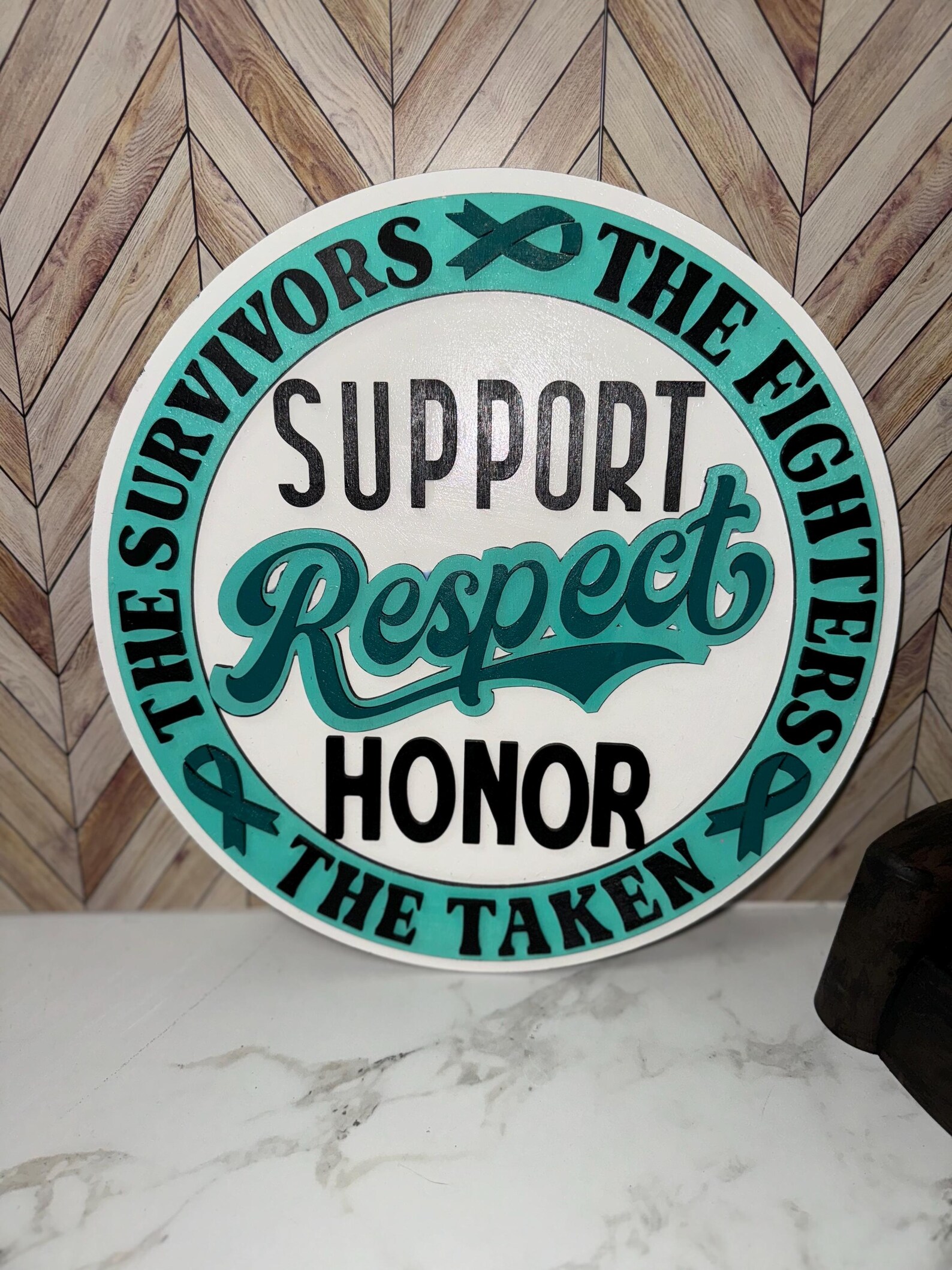 Support, Respect, and Honor Cancer Awareness Sign - Etsy