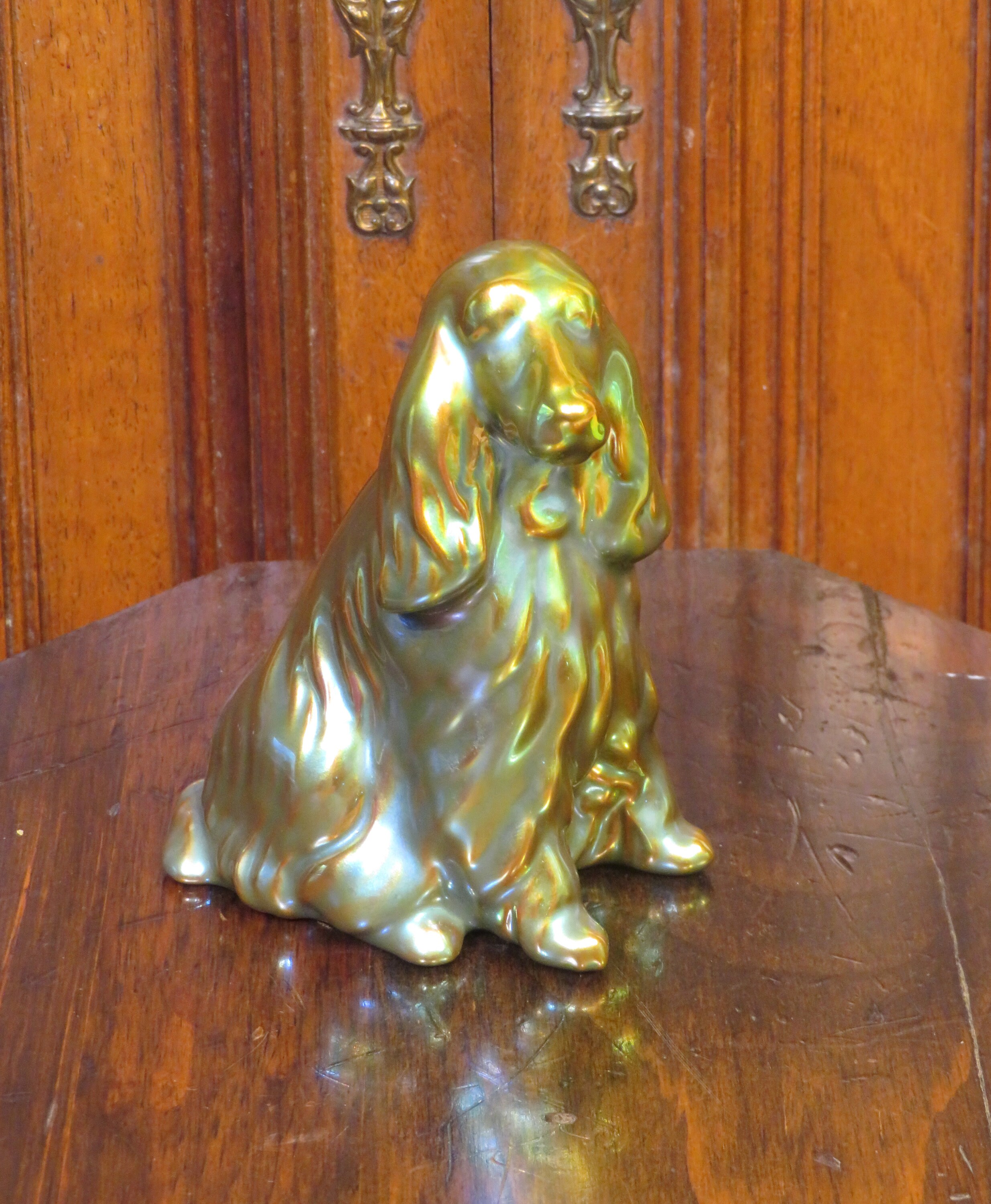 Zsolnay Dog - Eosin Irish Setter - Iridescent Ceramic - Pecs Hungary - Etsy