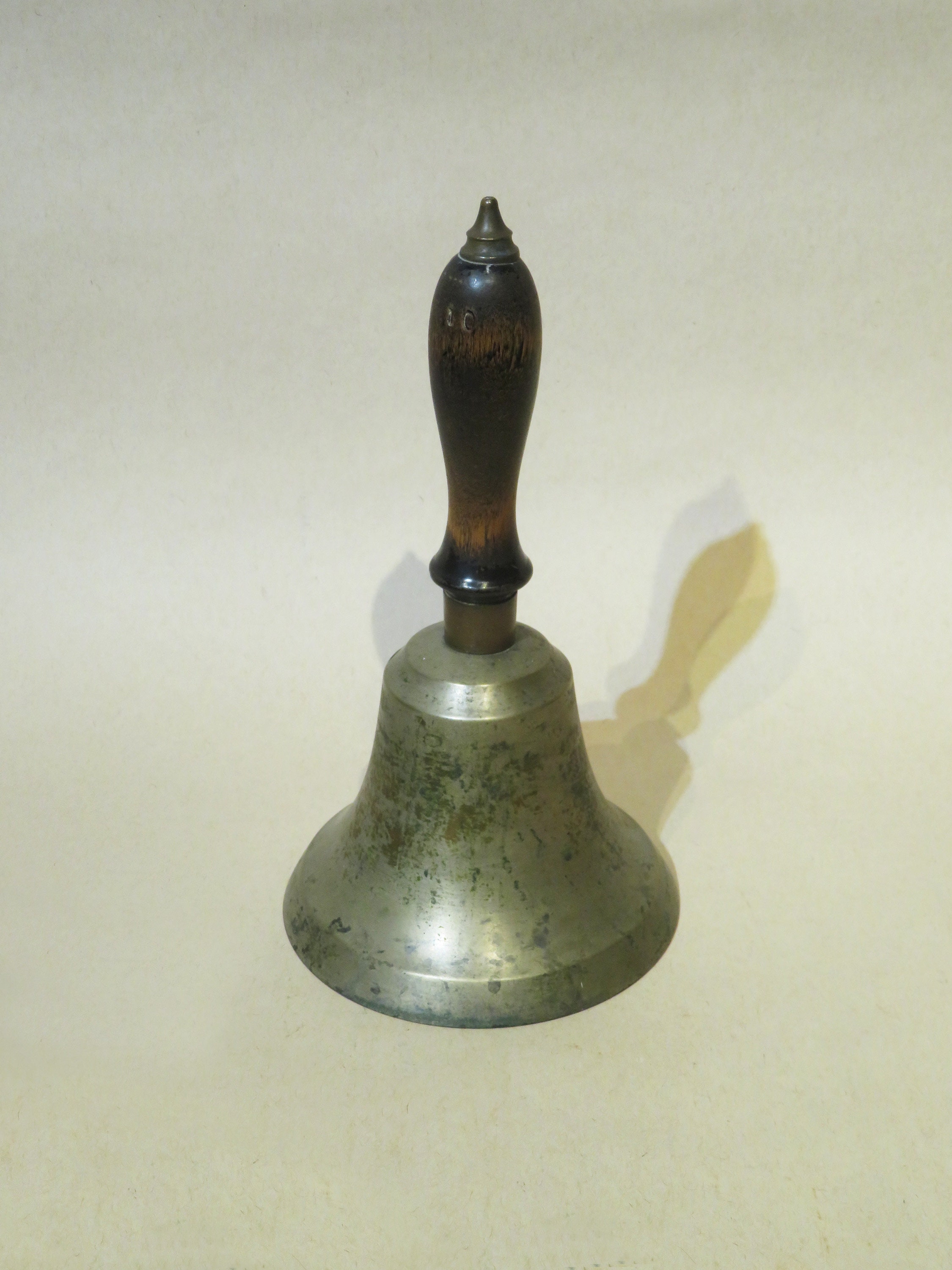 Bells Large Antique School Bell 1800's Light Brass Very Good Condition ...