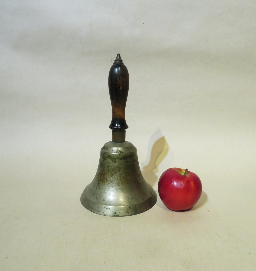 Bells - Large Antique School Bell - 1800's Light Brass - Very Good ...