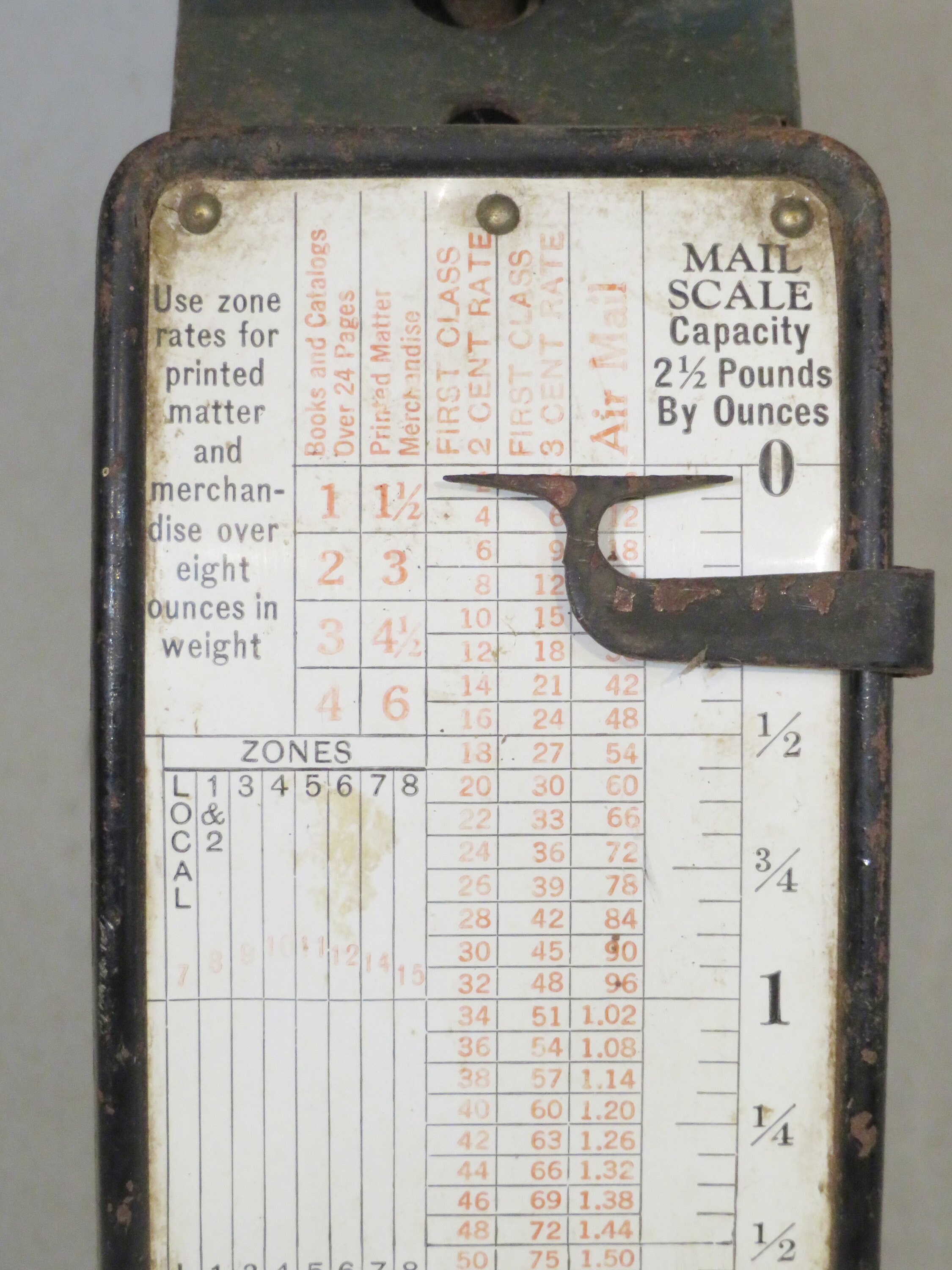 Hanson Postal Scale Mail Scale 1932 Rates VG Antique - Etsy