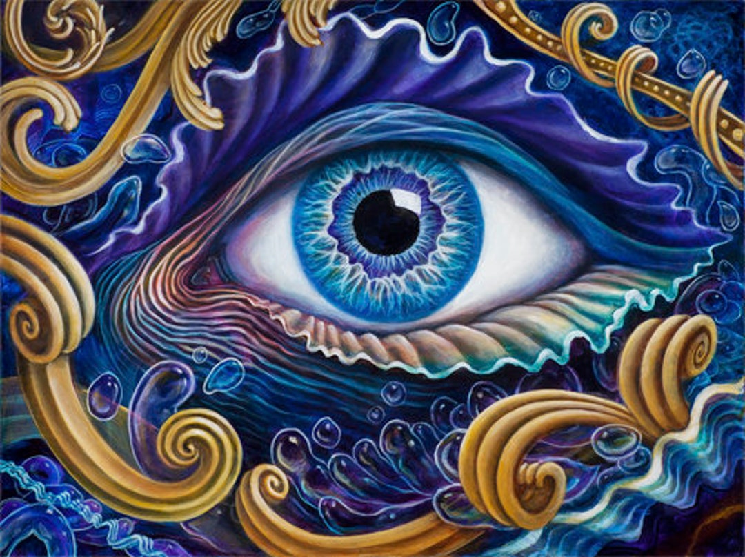 Eye of Poseidon - Visionary Art Paper Print by Morgan Mandala ...