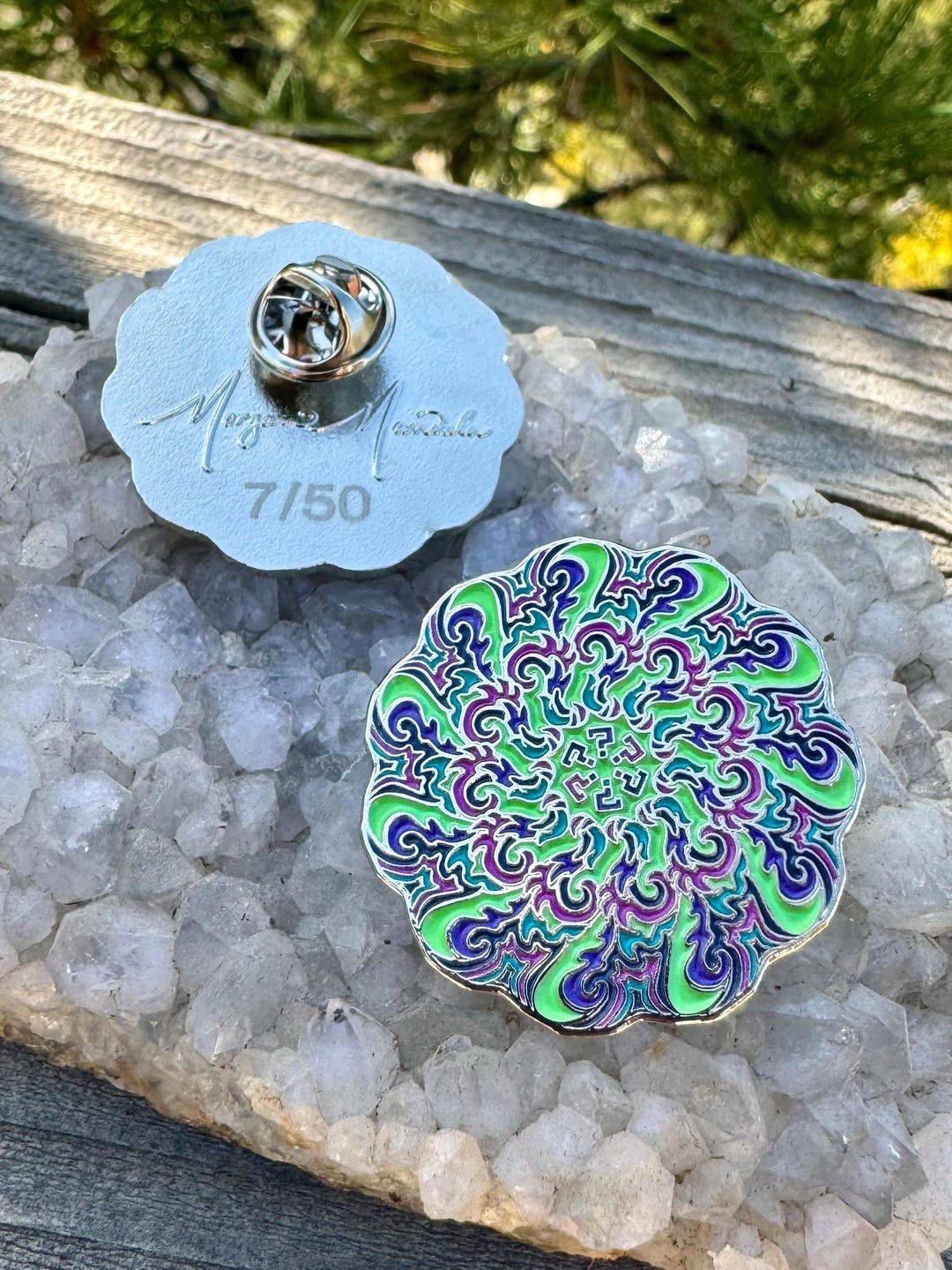 Question Mandala - Glow in the Dark Limited Edition Pin - Hat Lapel Pin ...