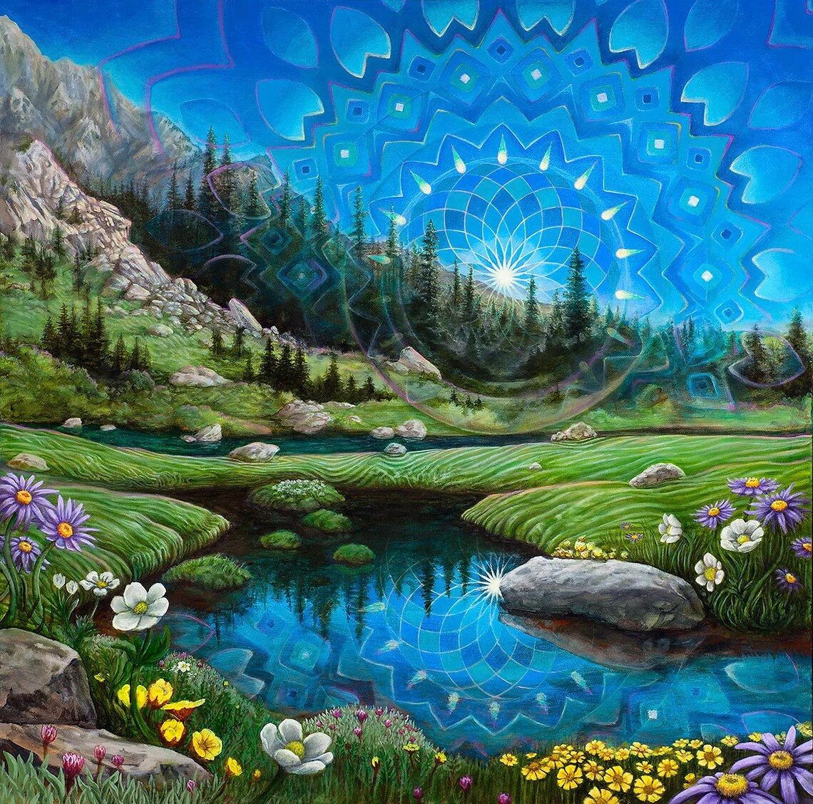 In Full Bloom - Fine Art Paper Print by Morgan Mandala - Mountain Lake ...