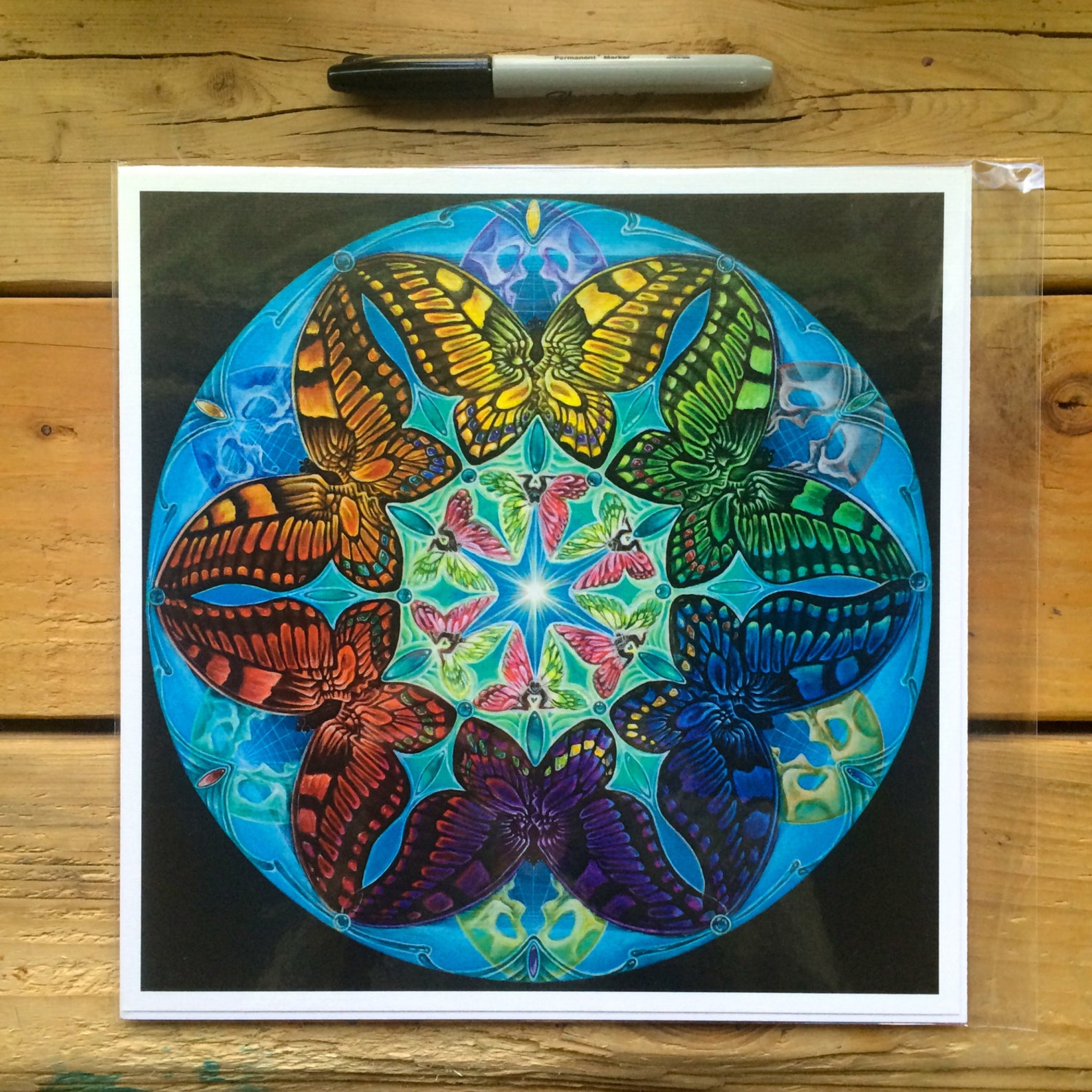 Metamorphosis paper print by Morgan Mandala butterfly | Etsy
