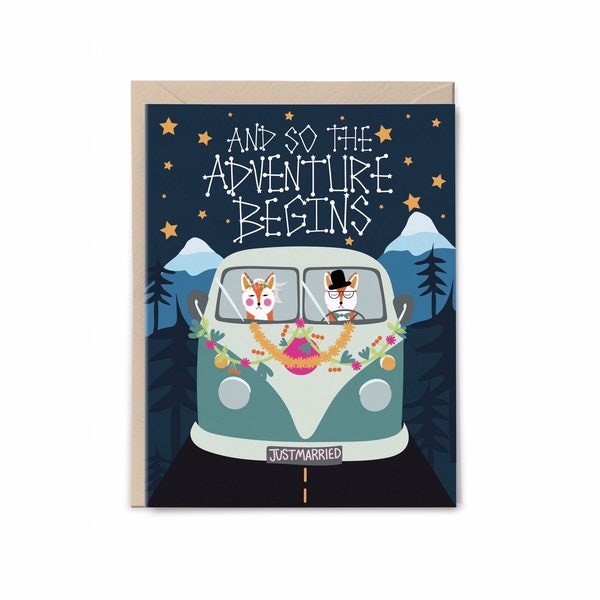Adventure Wedding Card - Etsy