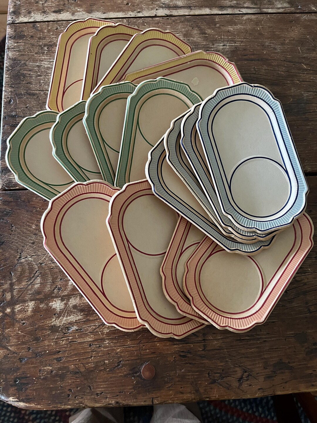 Vintage Paper Coffee & Snack Plates - Etsy