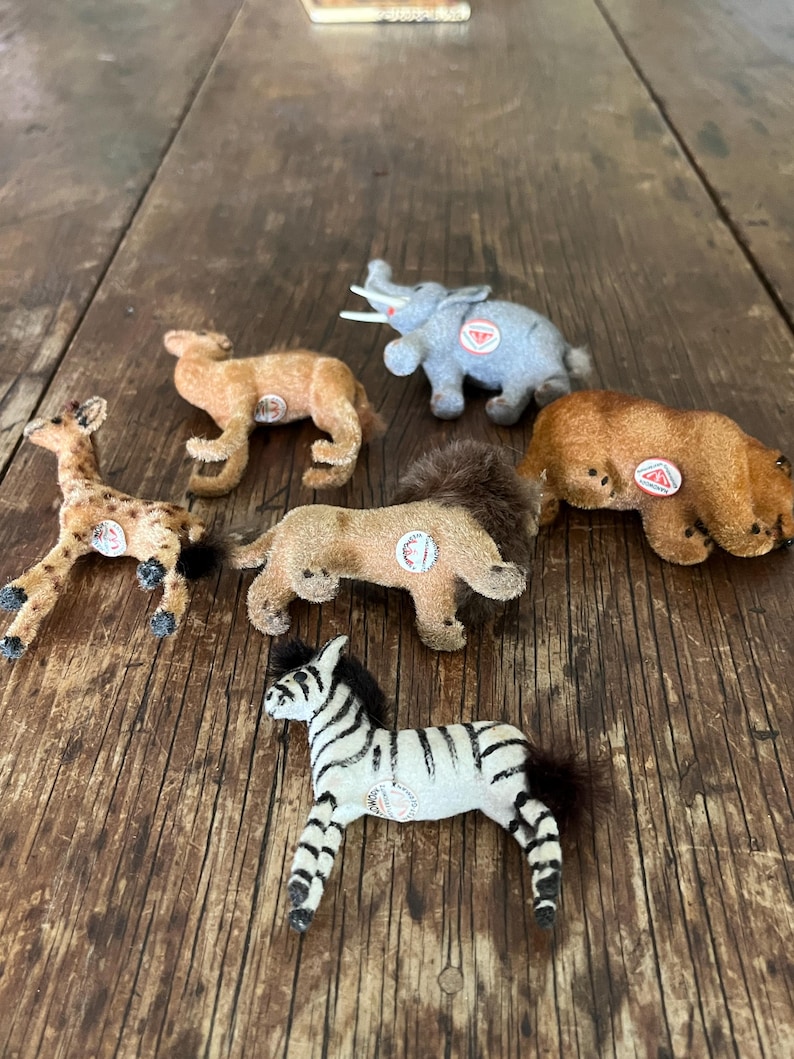 Wagner Kunstlerschutz Flocked Miniature Animals - Etsy
