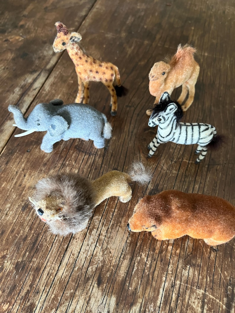 Wagner Kunstlerschutz Flocked Miniature Animals - Etsy