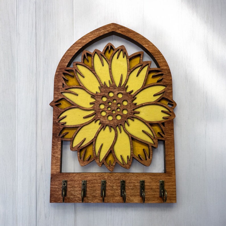 Sunflower Key Holder - Etsy