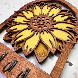 Sunflower Key Holder - Etsy