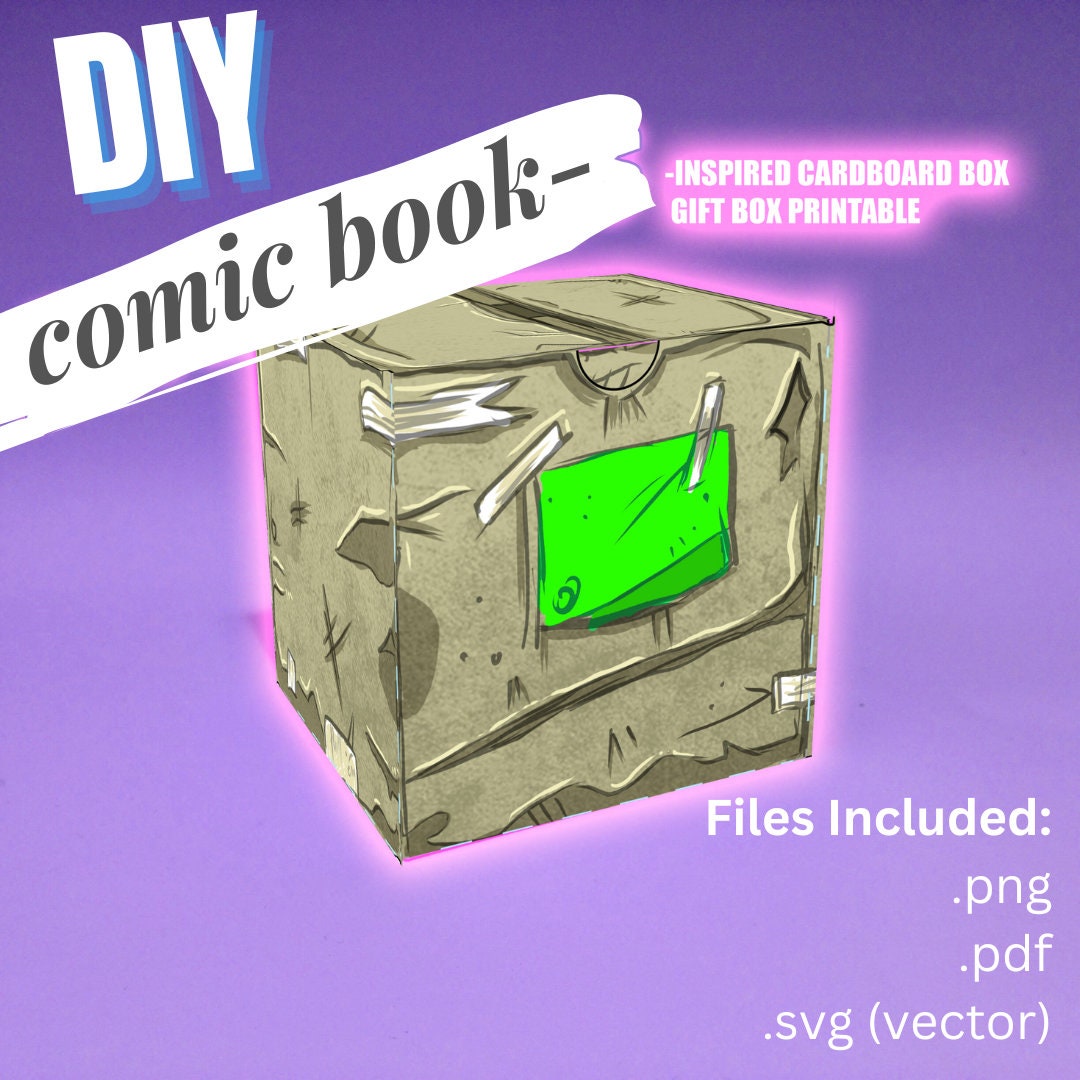 DIY Comic-inspired Loot Box | INSTANT DOWNLOAD | Easy Build | Party ...