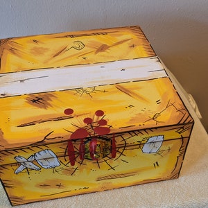 Comic-style Bloody Yellow Loot Chest square - Etsy Canada