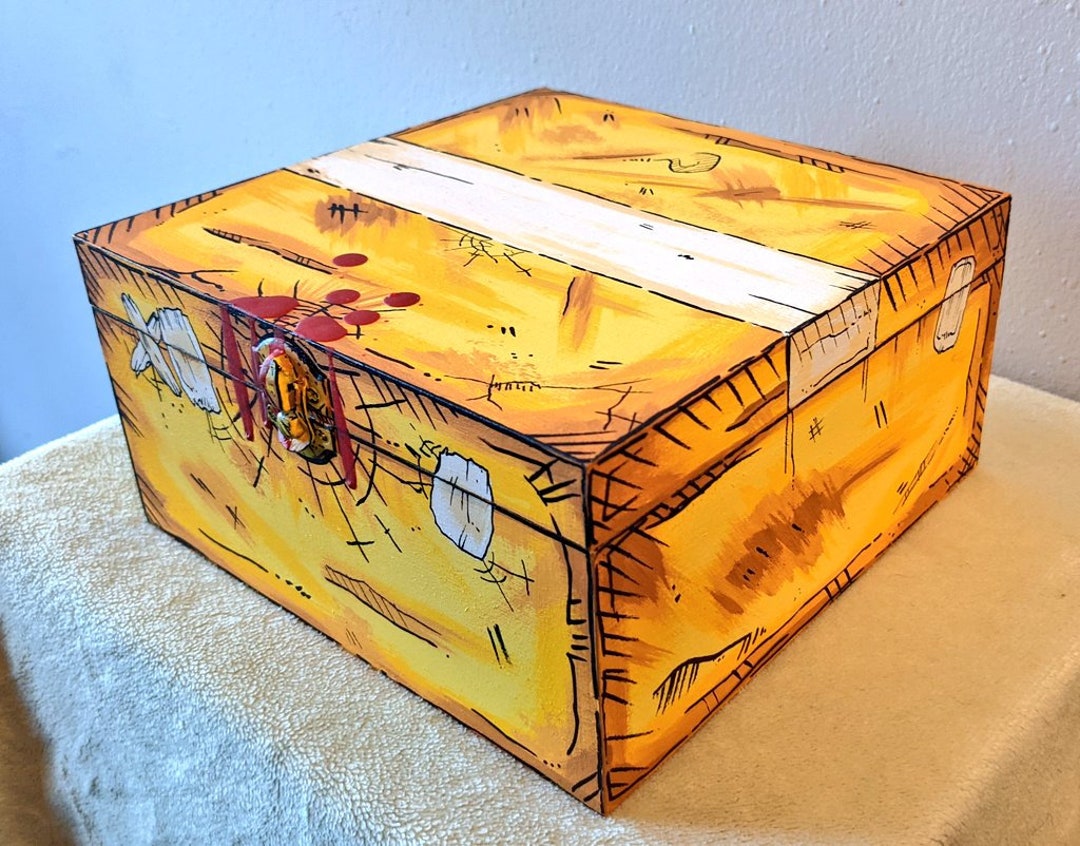 Comic-style Bloody Yellow Loot Chest square - Etsy Canada