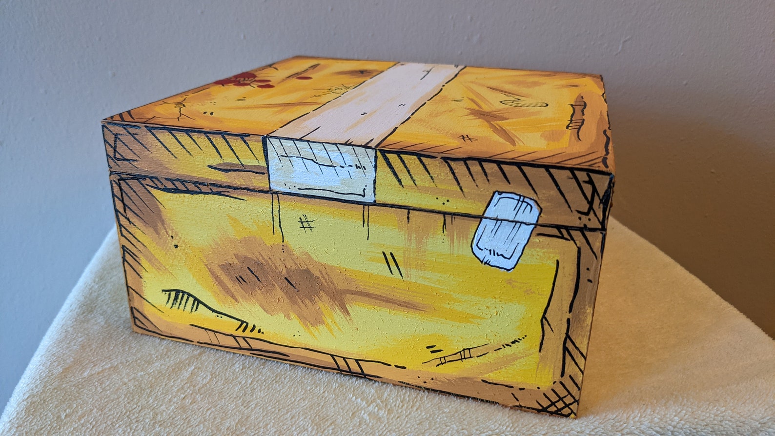 Comic-style Bloody Yellow Loot Chest square - Etsy Canada