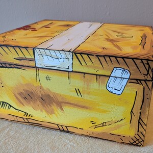 Comic-style Bloody Yellow Loot Chest square - Etsy Canada