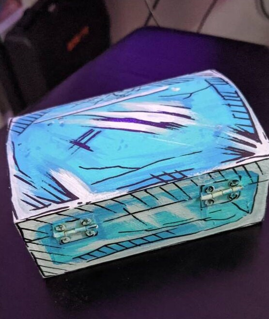 Jewelry Storage Borderlands Ice Blue || Cel Shaded Engagement Ring Box Stash Box Wedding Home ...