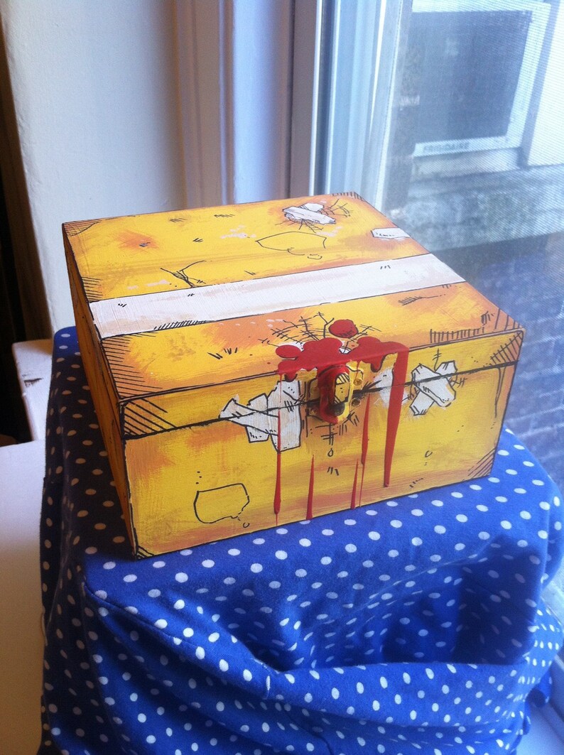 Comic-style Bloody Yellow Loot Chest square - Etsy Canada