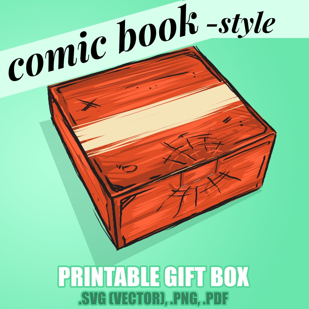 DIY- Printable Comic Book Style Tyrannosaurus RED Loot Box | Easy ...