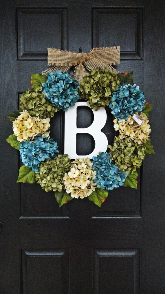 Large Full Customizeable Hydrangea Door Wreath for Spring - Etsy