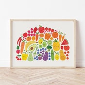 Fruits and Vegetables Posters, Bundle of 6 Digital Downloads for ...