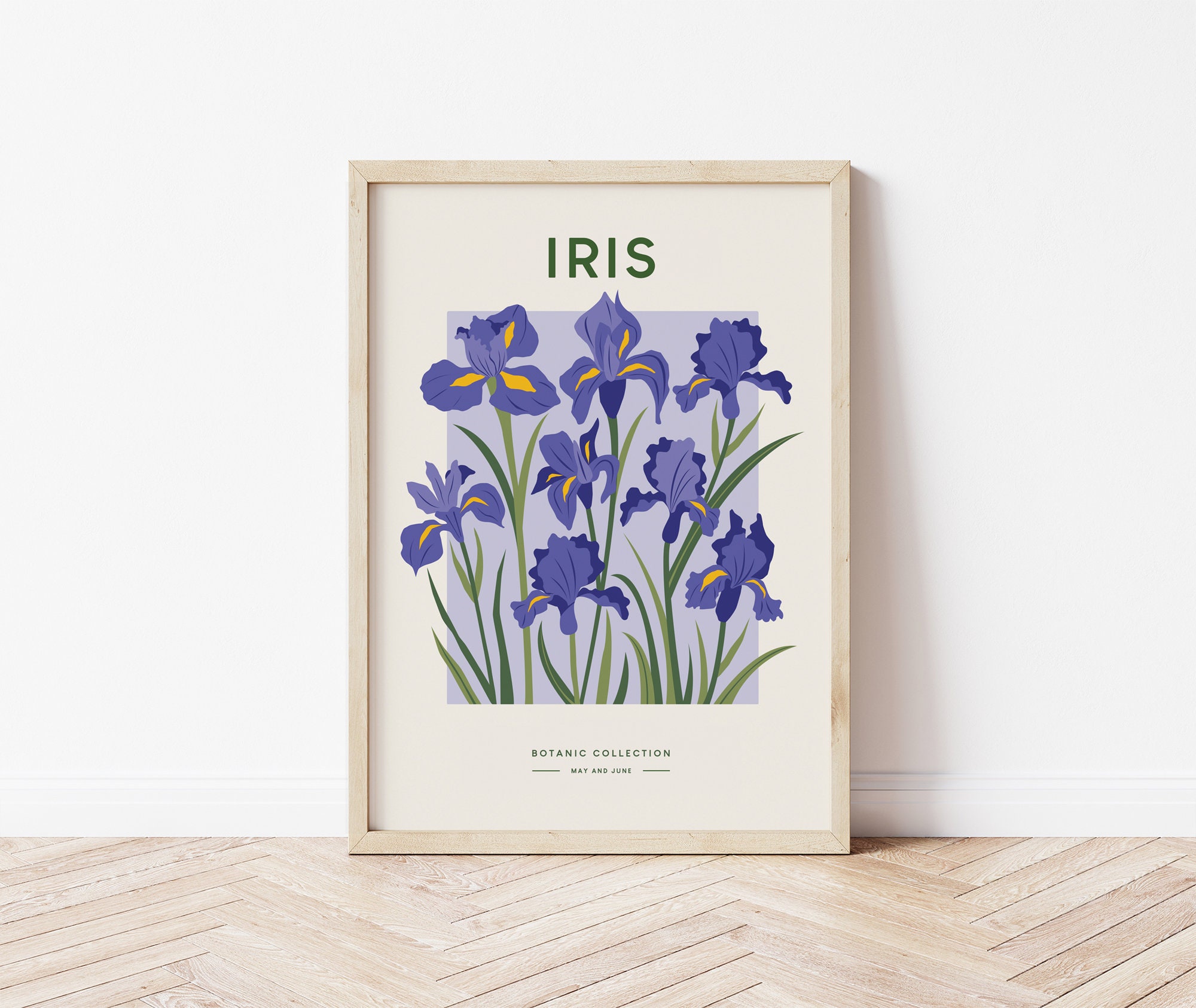 Iris Flower Art Print, Iris Flower Market Poster, Iris Wall Art - Etsy