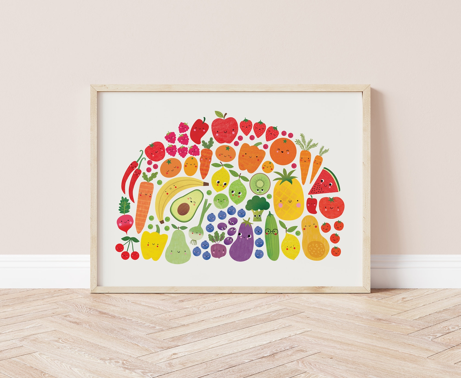 Eat the Rainbow Printable Rainbow of Foods Happy Fruit and | Etsy