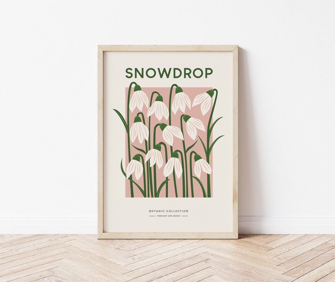 Snowdrops Art Print, Snowdrops Flower Market Poster, - Etsy UK