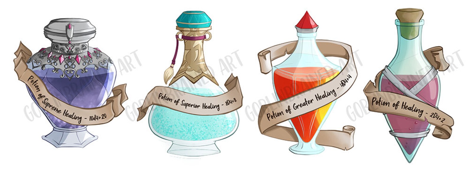 Potions of Healing Dnd Sticker Set - Etsy UK