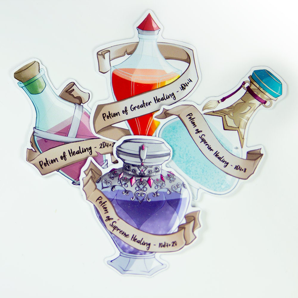 Potions of Healing Dnd Sticker Set - Etsy UK