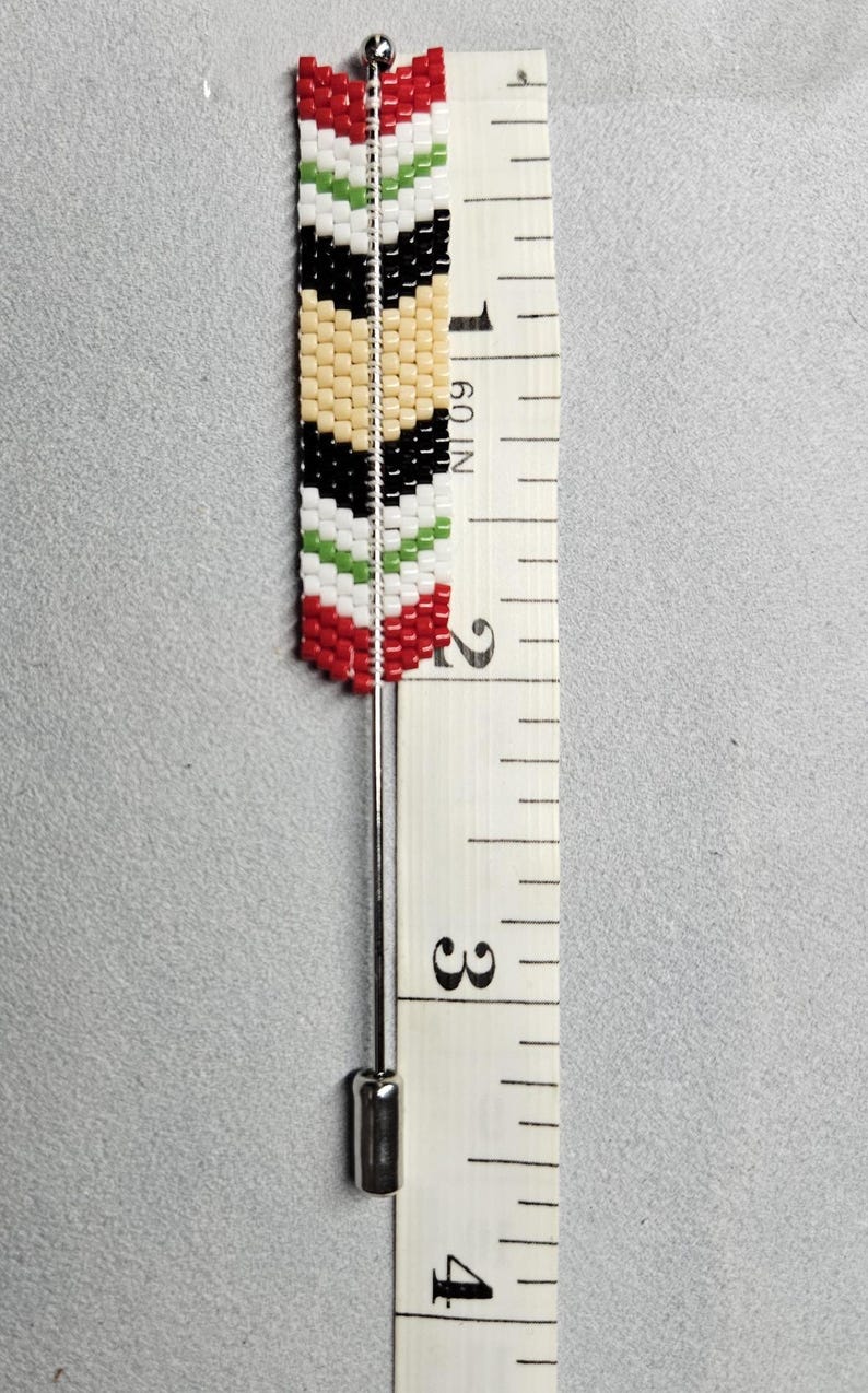 Veteran Feather Beaded Hat Pin: Ribbon Brooch Lapel - Etsy