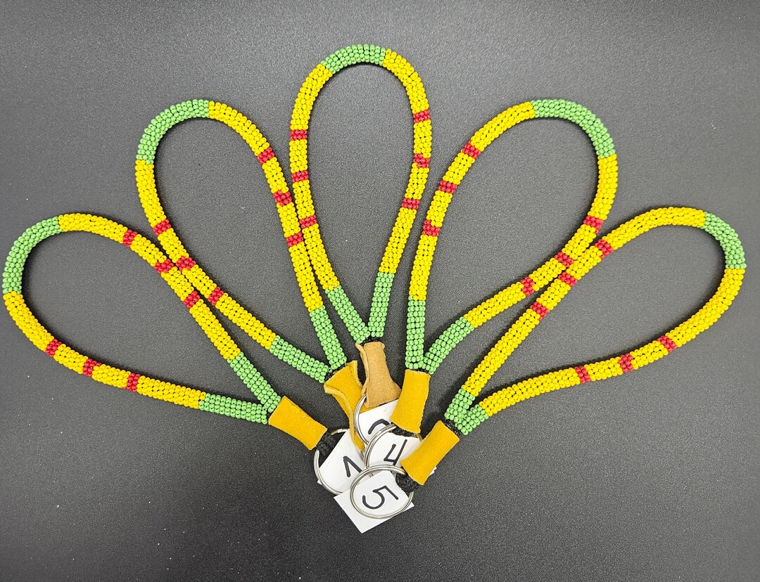 Native American Beaded Vietnam Veteran Twist Wristlet Keychain Casino ...