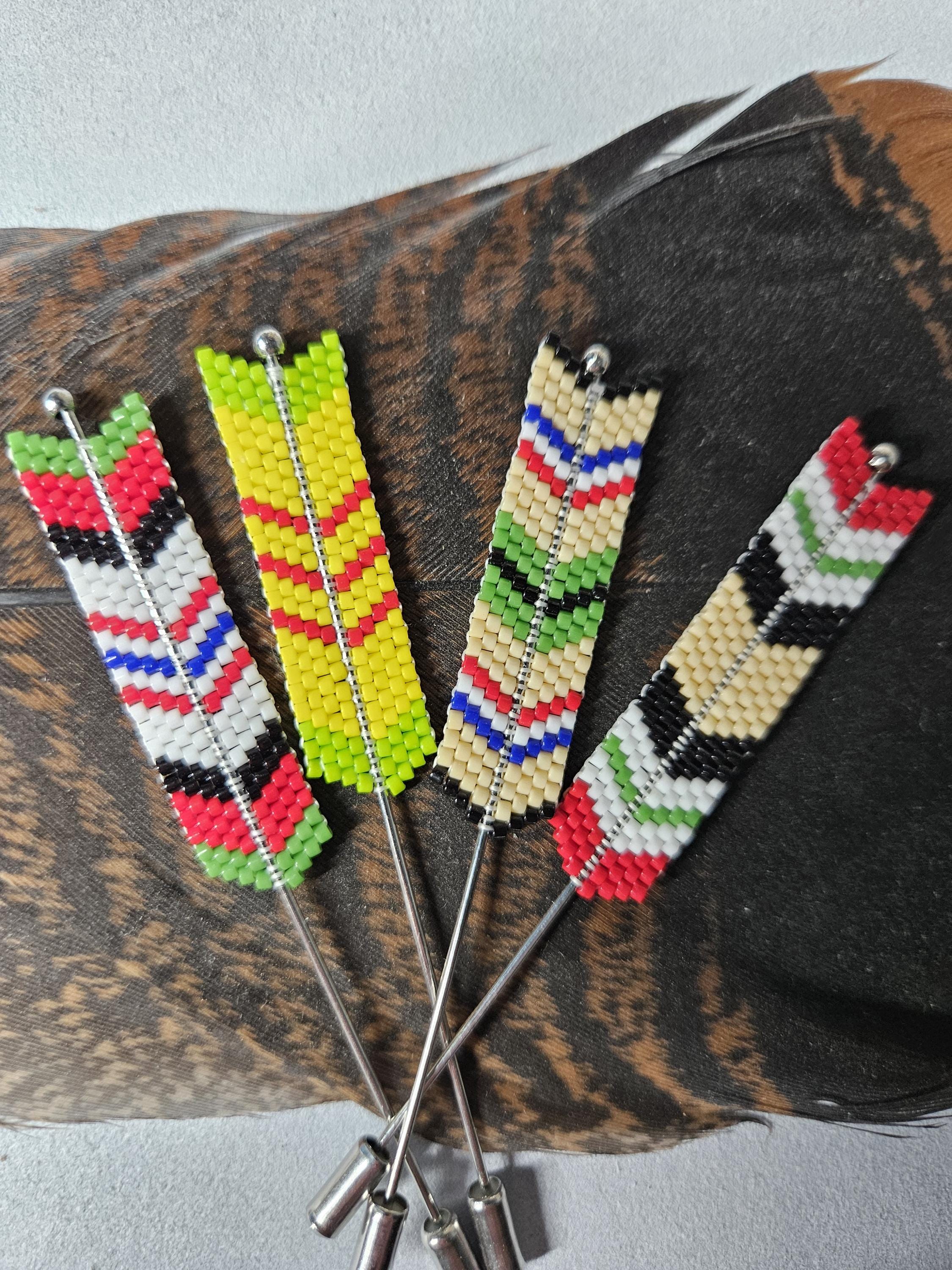 Veteran Feather Beaded Hat Pin: Ribbon Brooch Lapel - Etsy