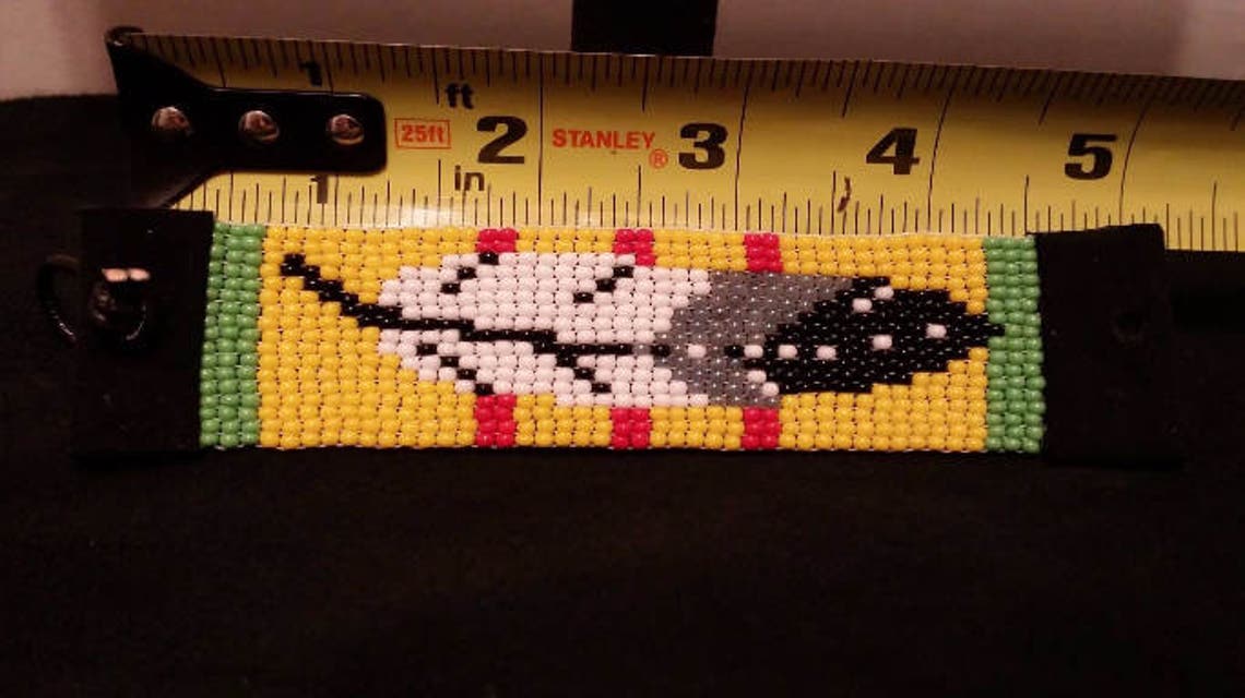 Native American Beaded Bracelet Veteran, Warrior, Regalia, Vietnam ...