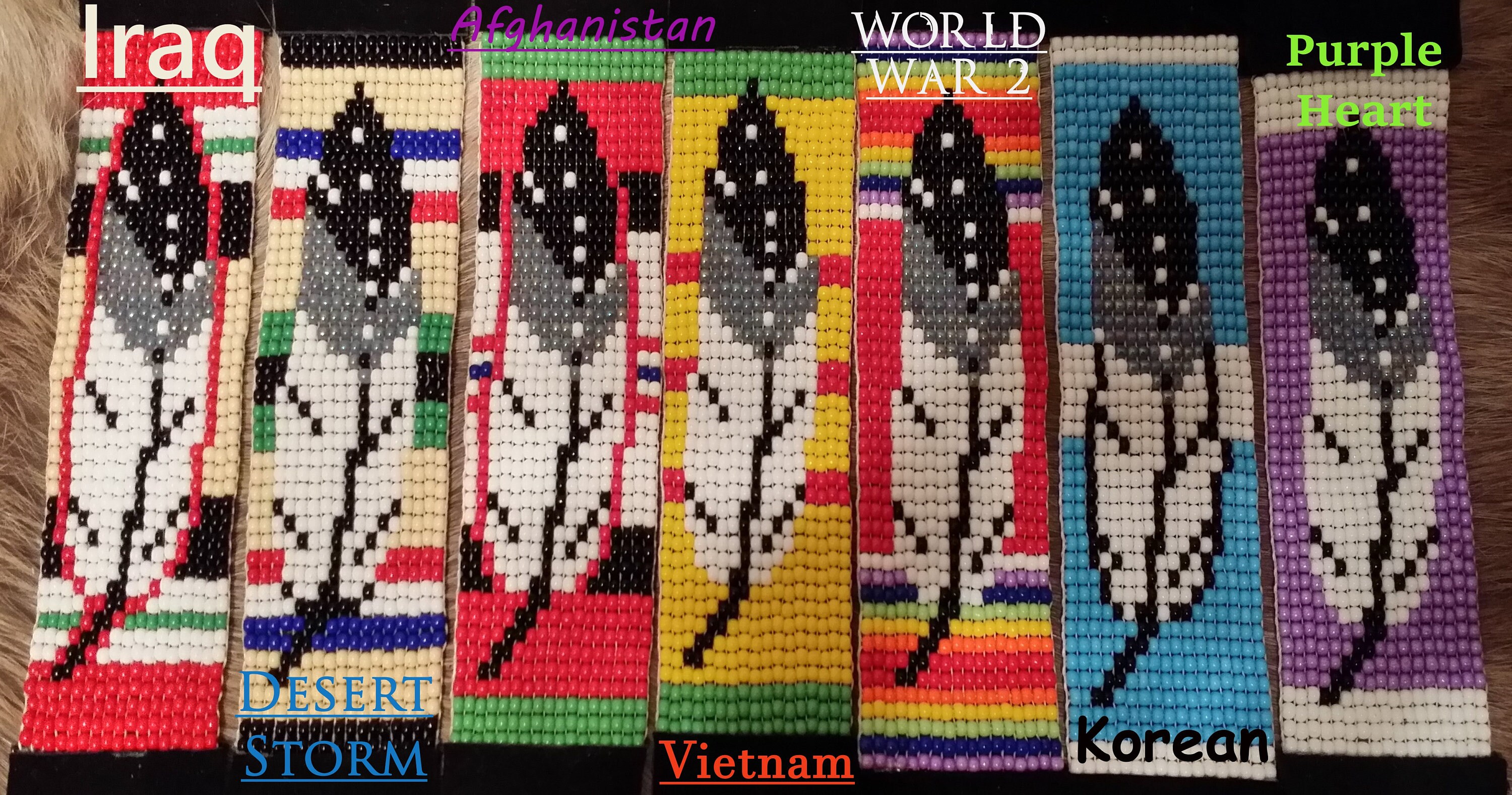 Native American Beaded Bracelet Veteran Warrior Regalia - Etsy