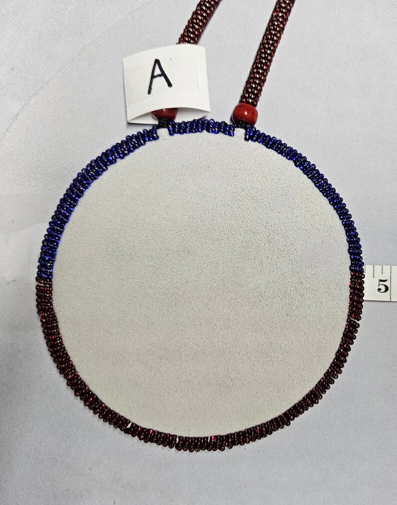 Native American Beaded Marine Medallion Necklace Veteran Military ...