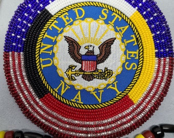 Navy Medallion - Etsy