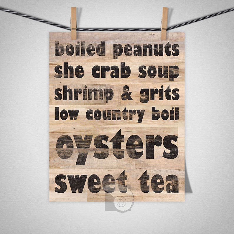 Southern Charm Cuisine wood sign print low country boil | Etsy