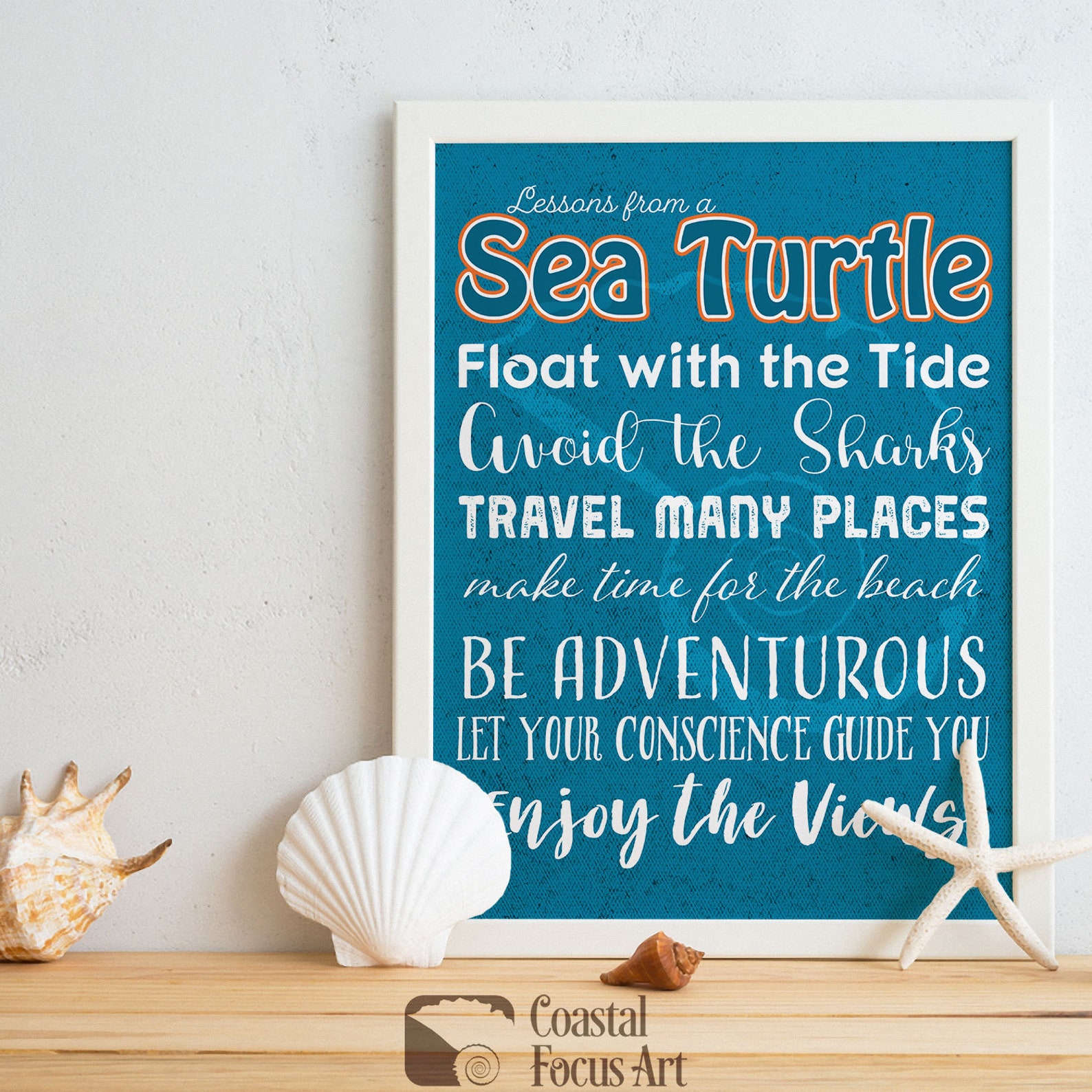 Sea turtle wall art inspirational quotes sea turtle art sea | Etsy