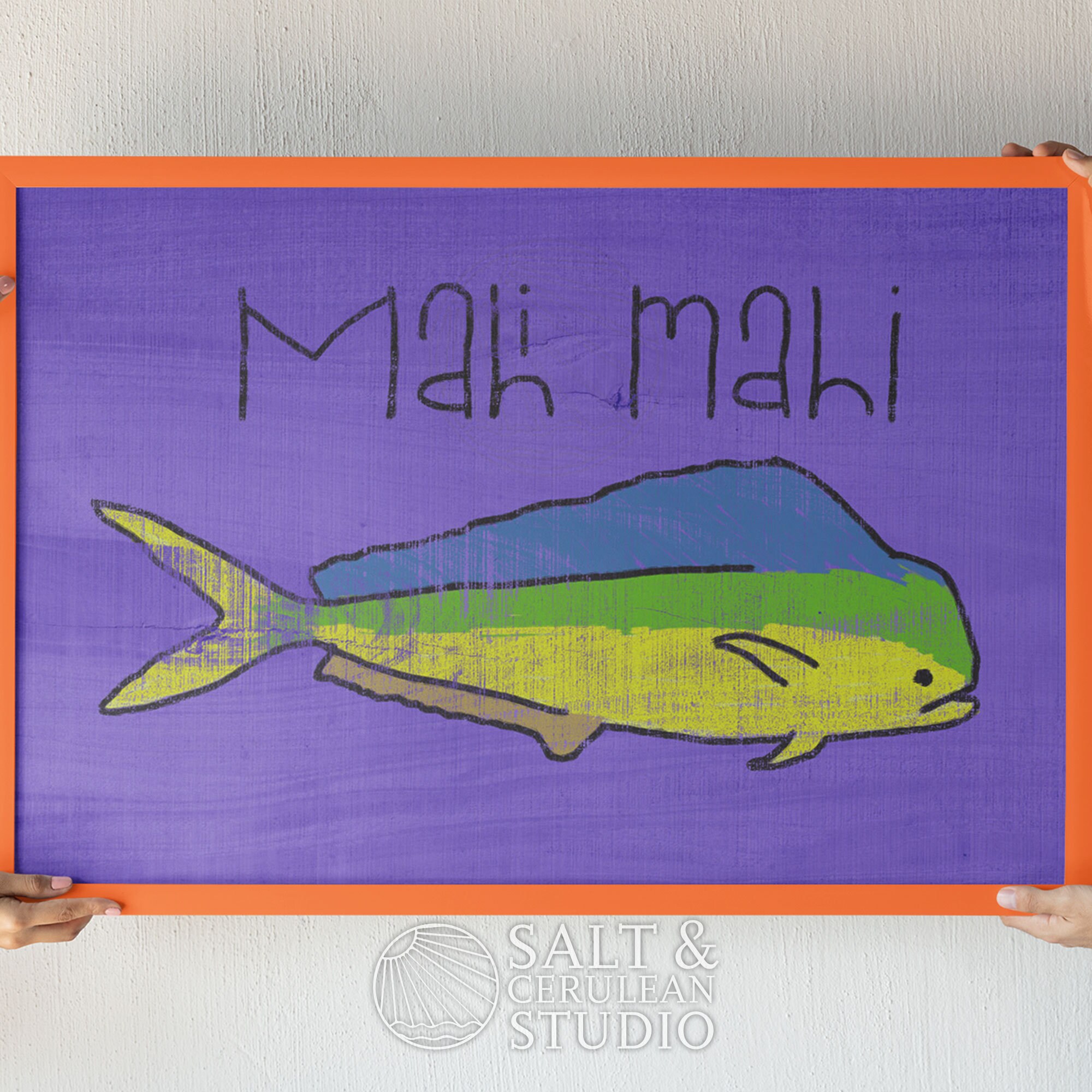 Mahi Mahi Rustic Design Art Print - Etsy