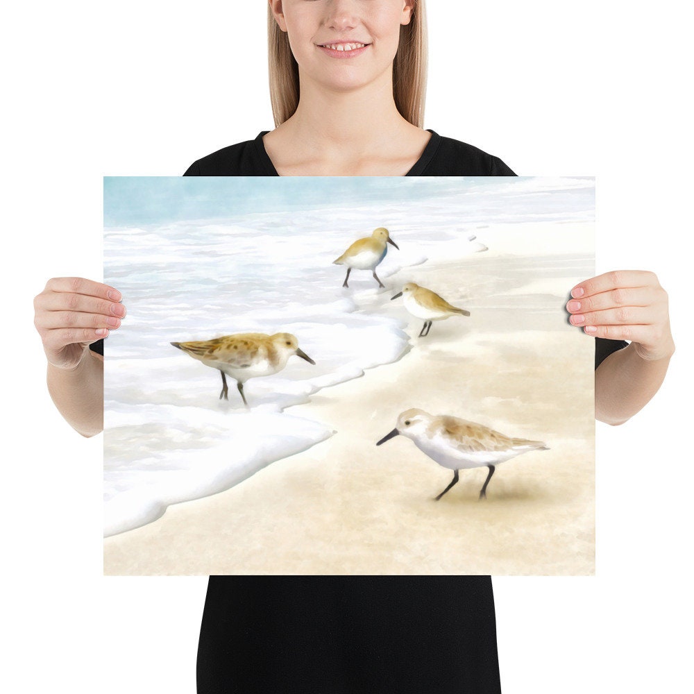 Sanderlings Watercolor Painting Art Prints - Etsy