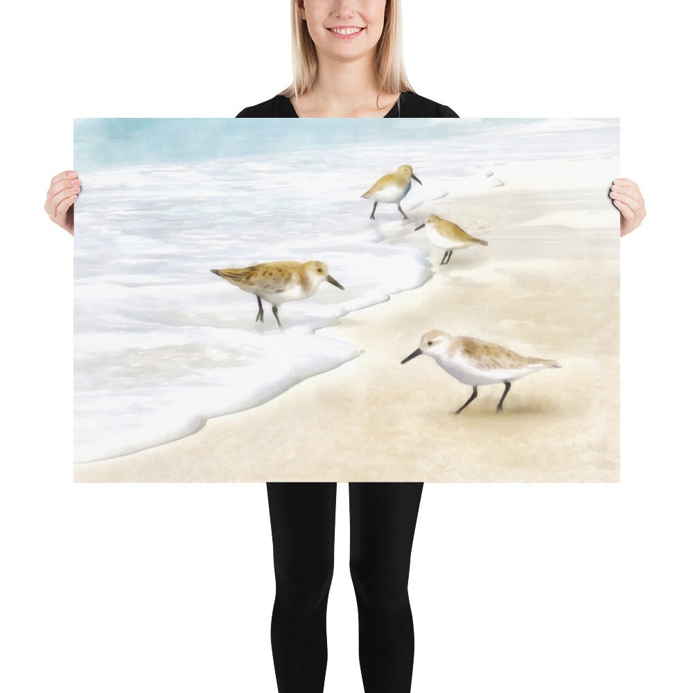 Sanderlings Watercolor Painting Art Prints - Etsy